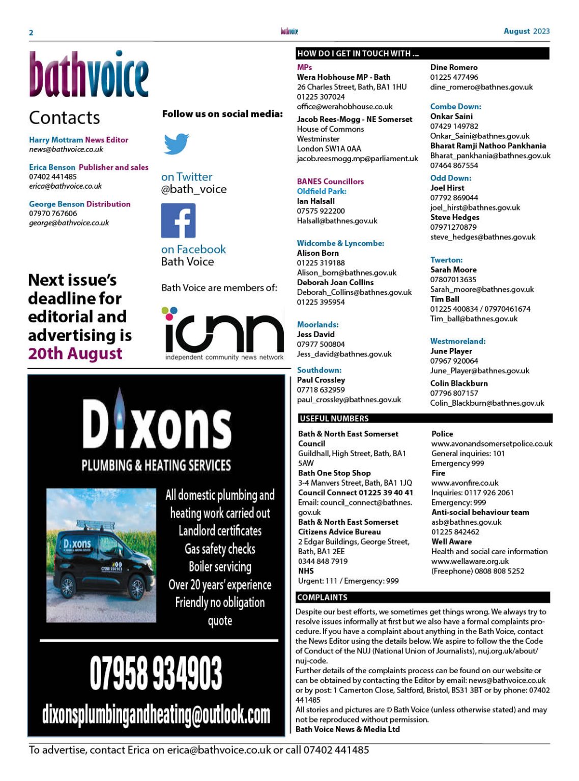 Bath Voice News: due out on August 1st the new edition of the city's ...