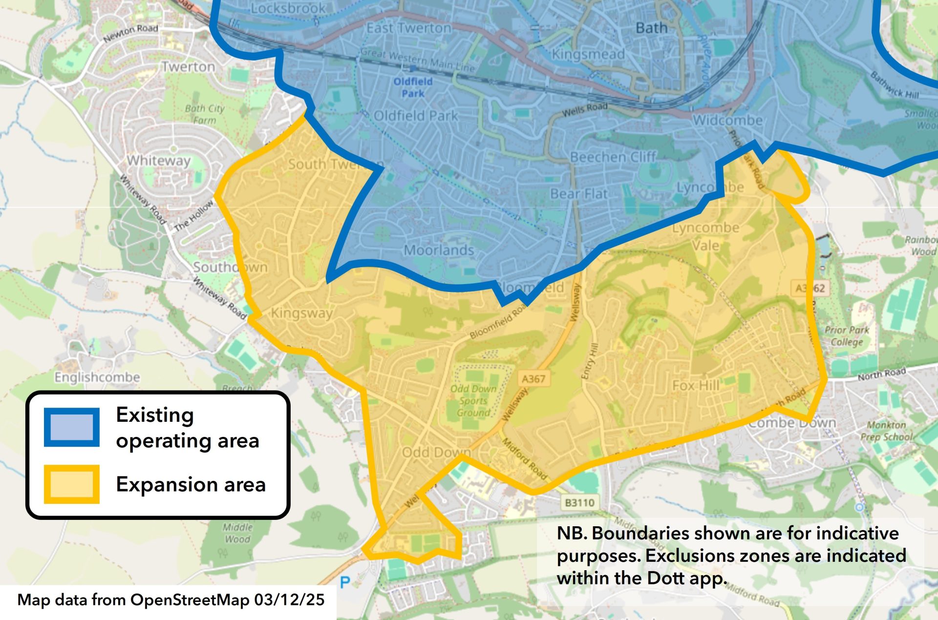 Bath Voice News: e-bike and e-scooter areas expanded in south Bath to ...